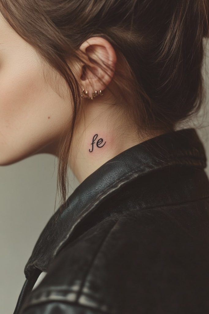 15 Aesthetic ‘Fe’ Neck Tattoo Ideas | InkTattooz
