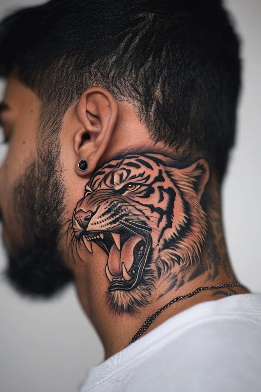 20 Side Neck Animal Tattoo Designs | Ink Tattooz
