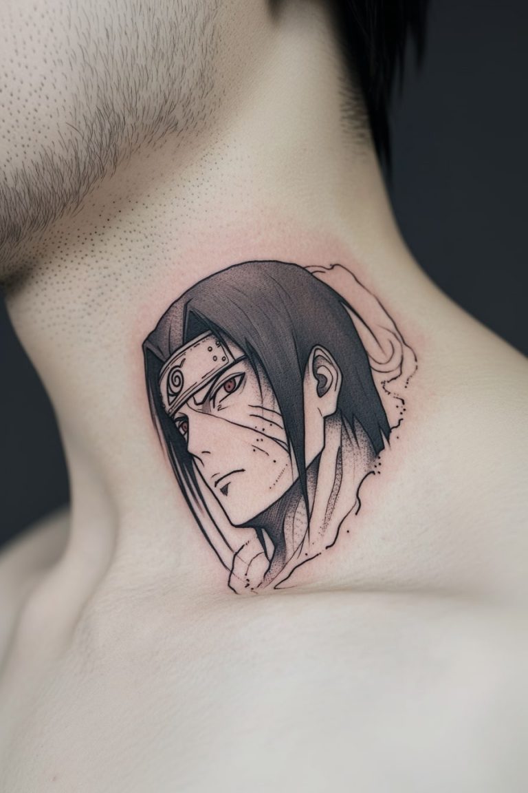 10 Epic Side Neck Anime Character Tattoos | InkTattooz