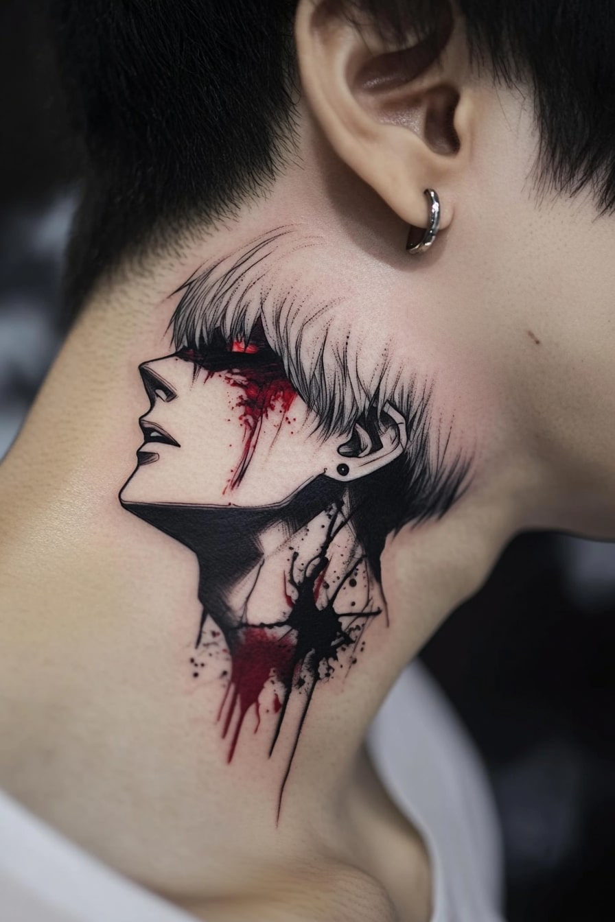 10 Epic Side Neck Anime Character Tattoos | InkTattooz