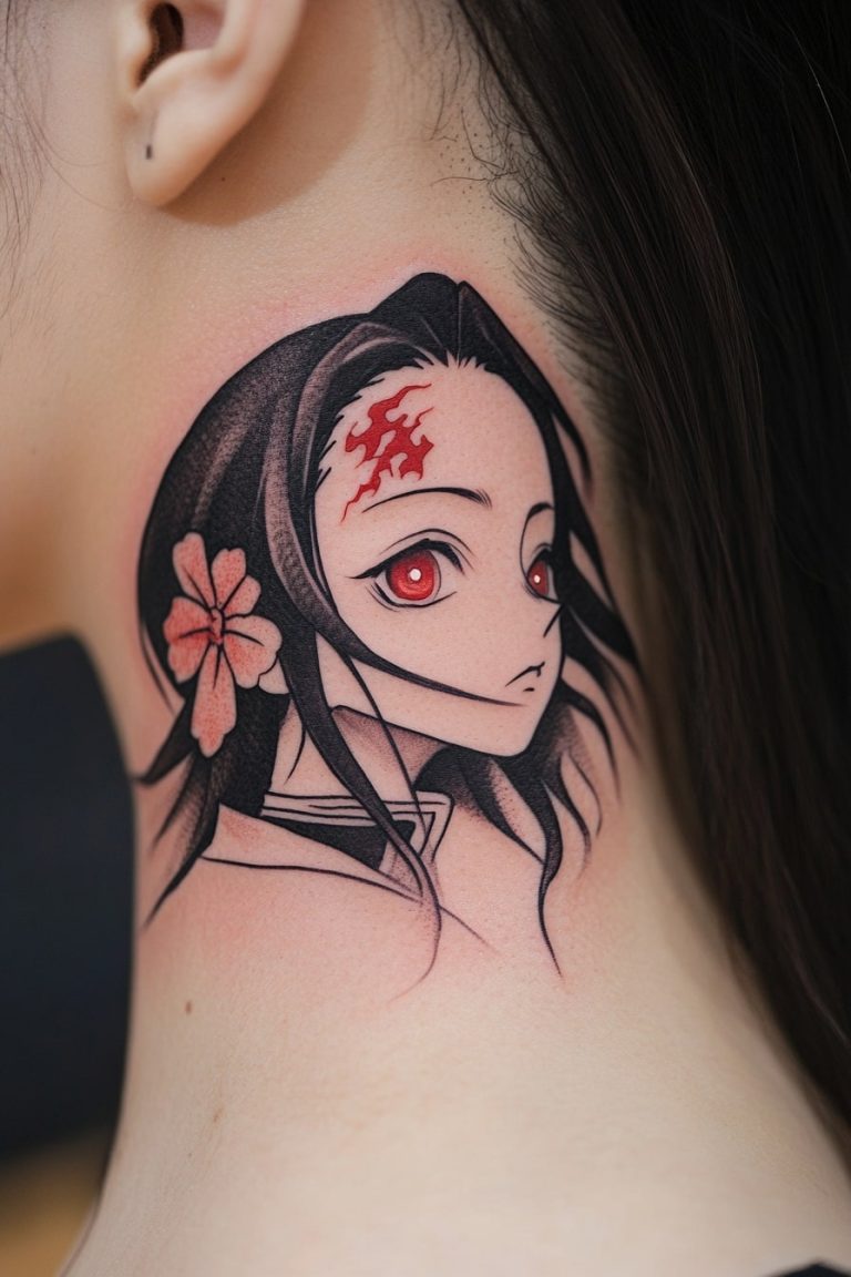 10 Epic Side Neck Anime Character Tattoos | InkTattooz