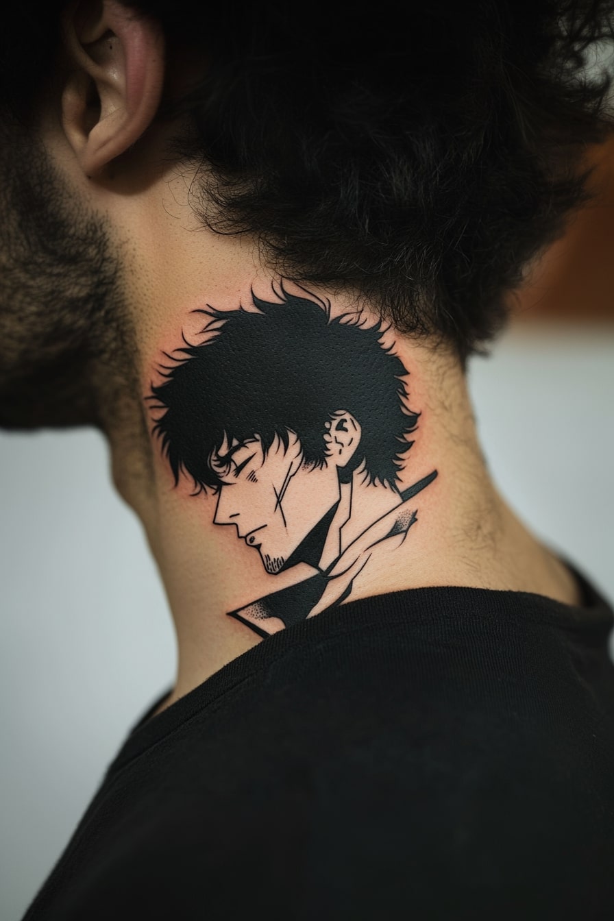 10 Epic Side Neck Anime Character Tattoos | InkTattooz