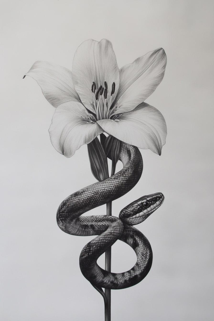 20 Elegant Gothic Flower Tattoo Ideas | InkTattooz