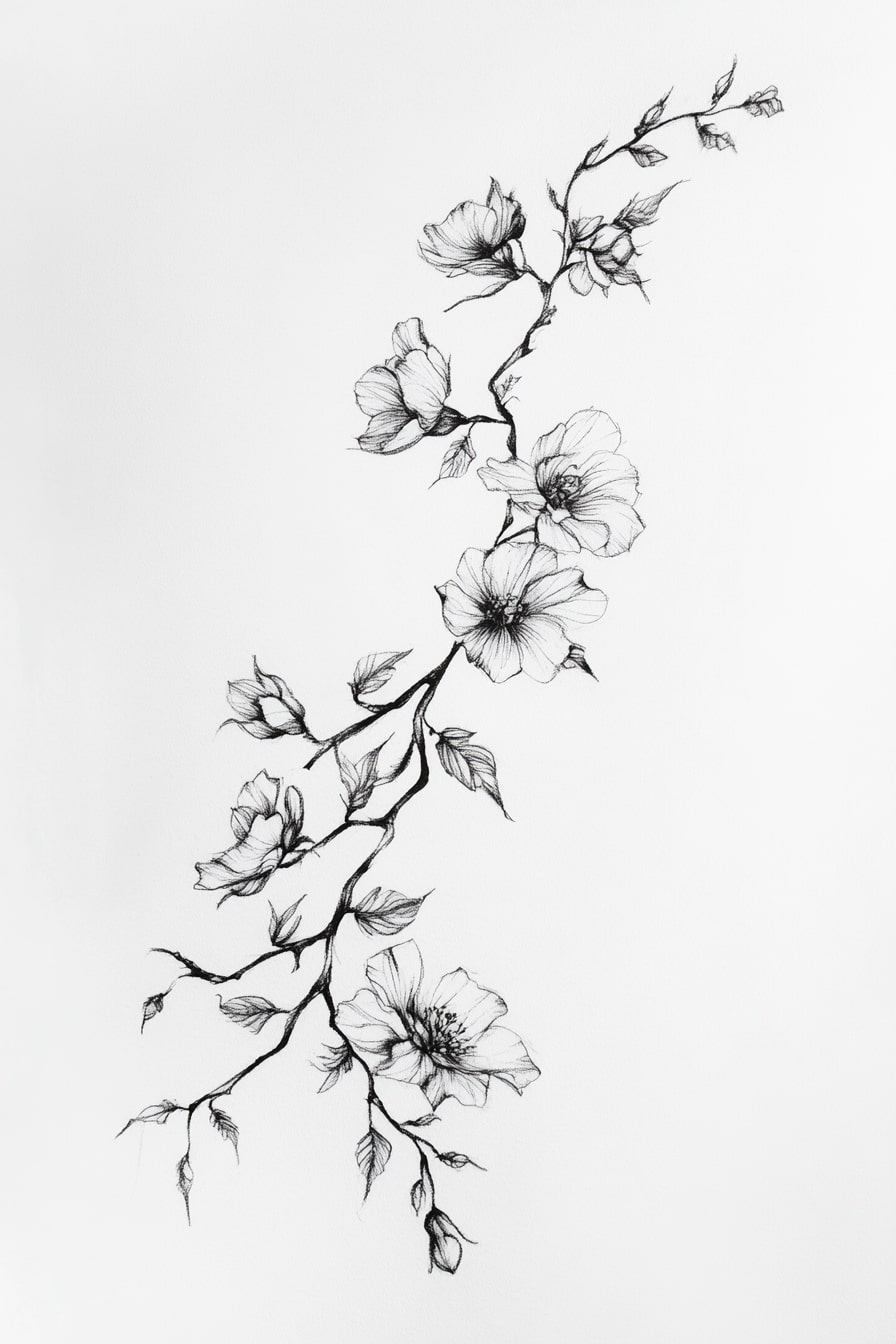 20 Elegant Gothic Flower Tattoo Ideas | InkTattooz