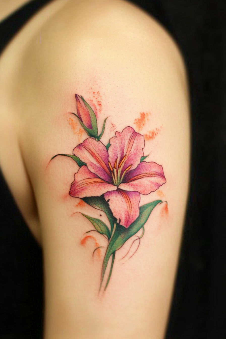 15 Beautiful Lily Tattoo Ideas | InkTattooz